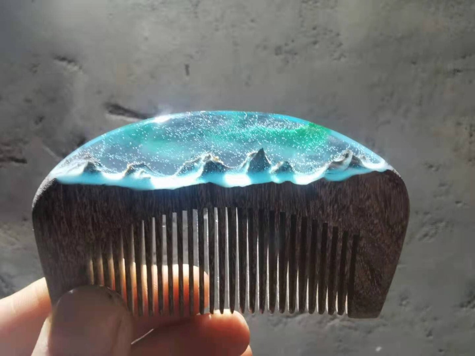 Resin Comb Wood Comb Handmade Comb Epoxy Comb Northern - Etsy