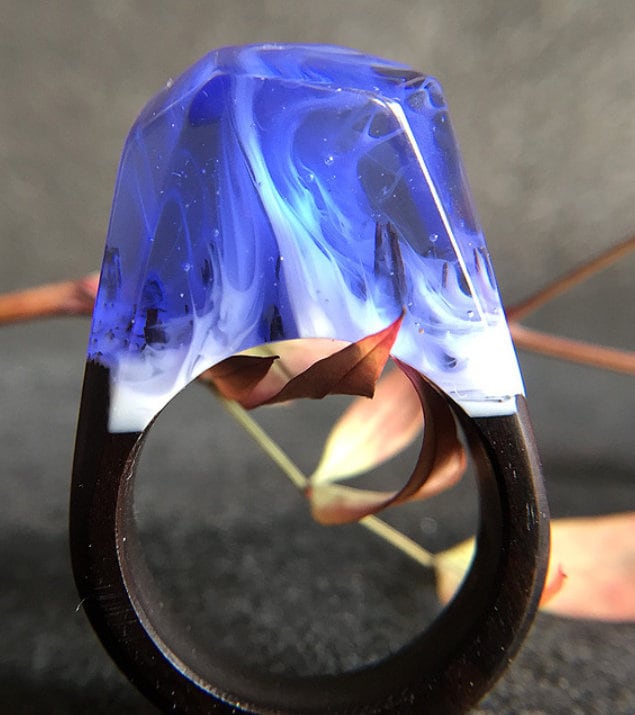 Dance of Wind, Epoxy Ring, Epoxy Resin Ring, Gift Idea, One of a Kind ...