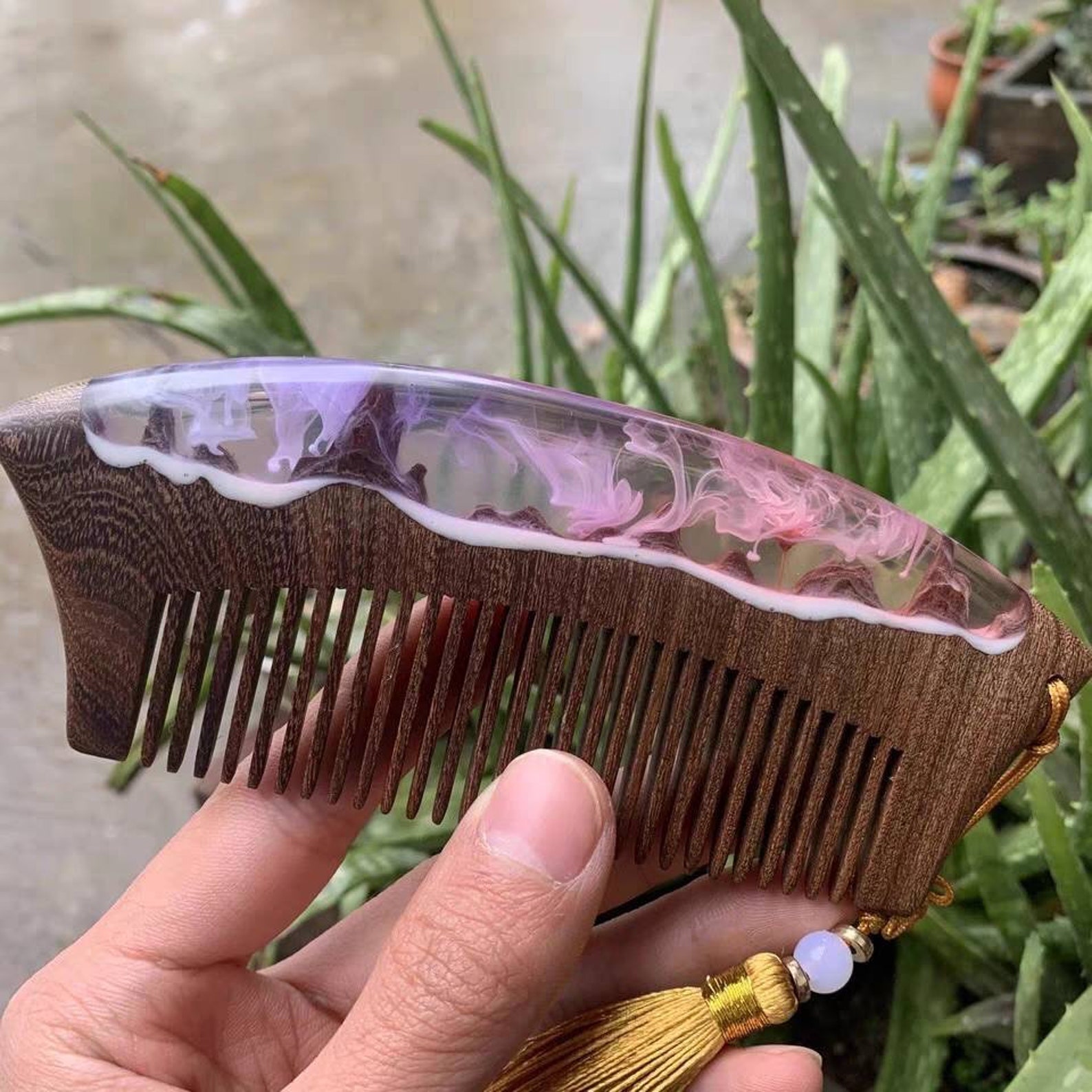 Resin Comb Wood Comb Handmade Comb Epoxy Comb Northern - Etsy