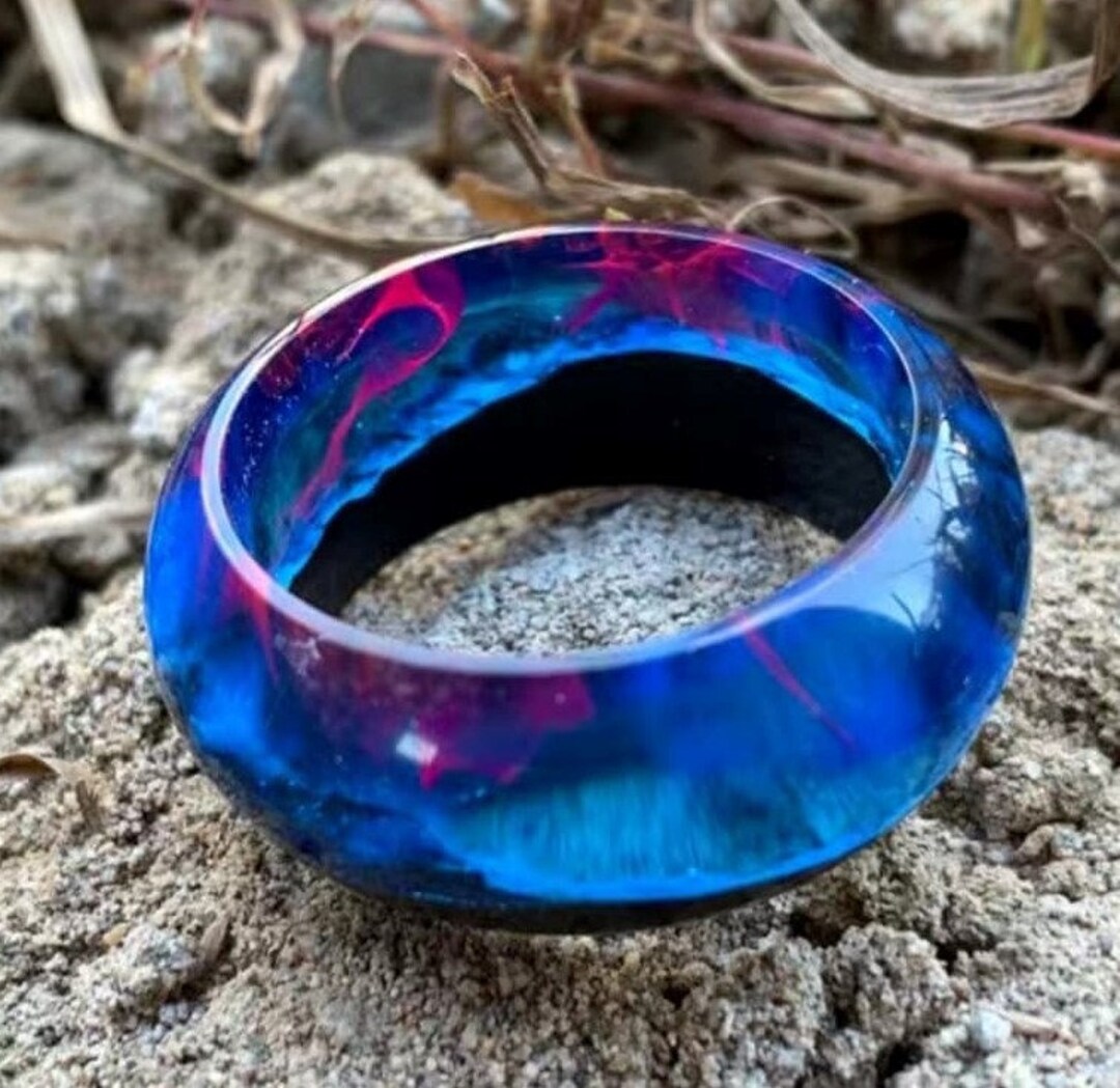Aurora Light Ring Blue Ring Ocean Ring Aurora Borealis - Etsy