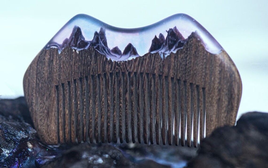 Resin Comb Wood Comb Handmade Comb Epoxy Comb Northern - Etsy