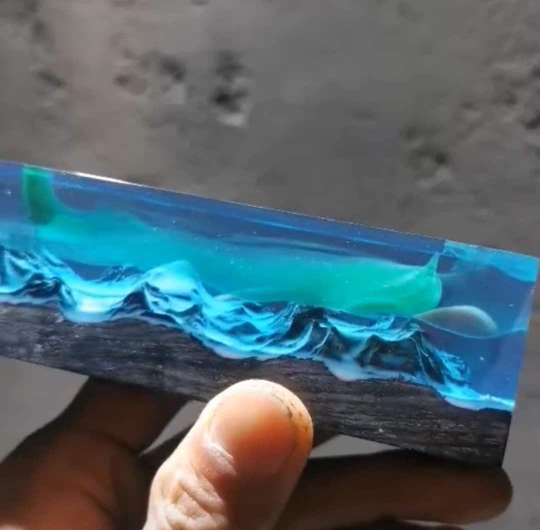 Resin Paperweight Aurora Mountain Wood Paperweight Home - Etsy