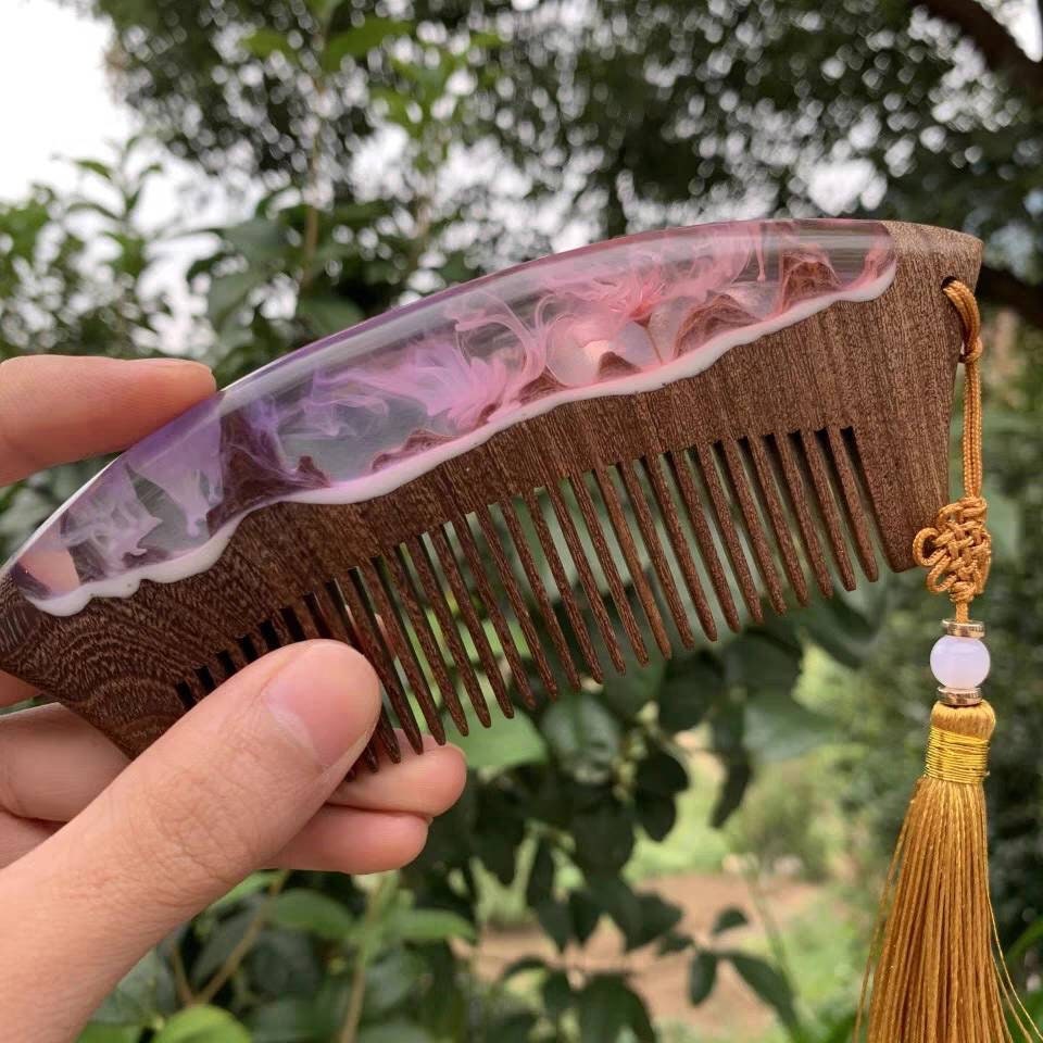 Resin Comb Wood Comb Handmade Comb Epoxy Comb Northern - Etsy