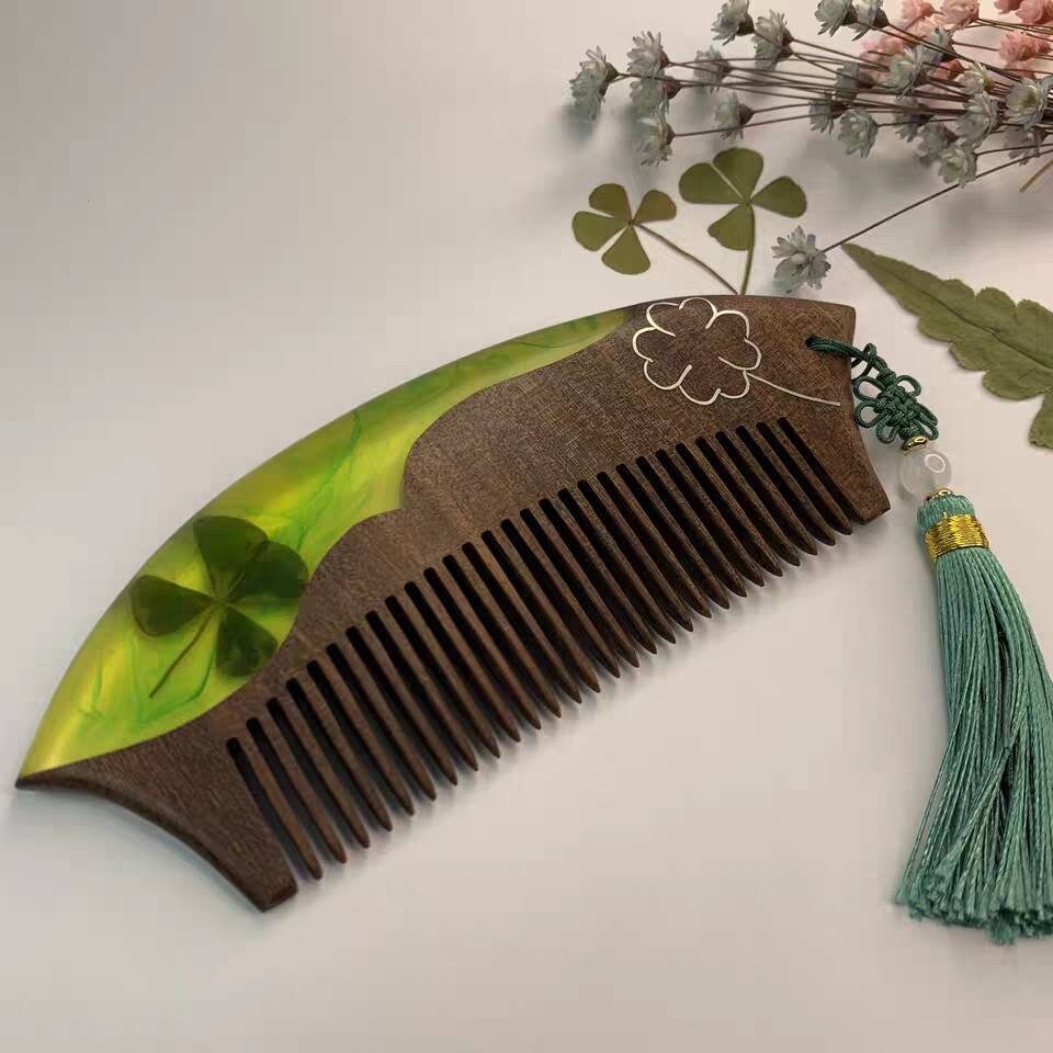 Resin Comb, Wood Comb, Handmade Comb, Epoxy Comb, Northern Light, Gift ...