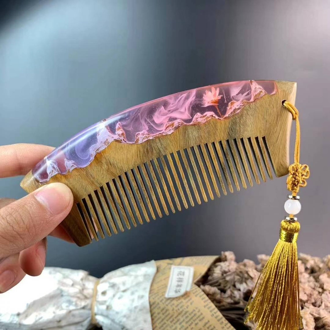 Resin Comb Wood Comb Handmade Comb Epoxy Comb Northern - Etsy