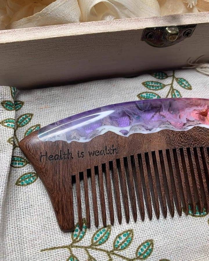 Resin Comb Wood Comb Handmade Comb Epoxy Comb Northern - Etsy