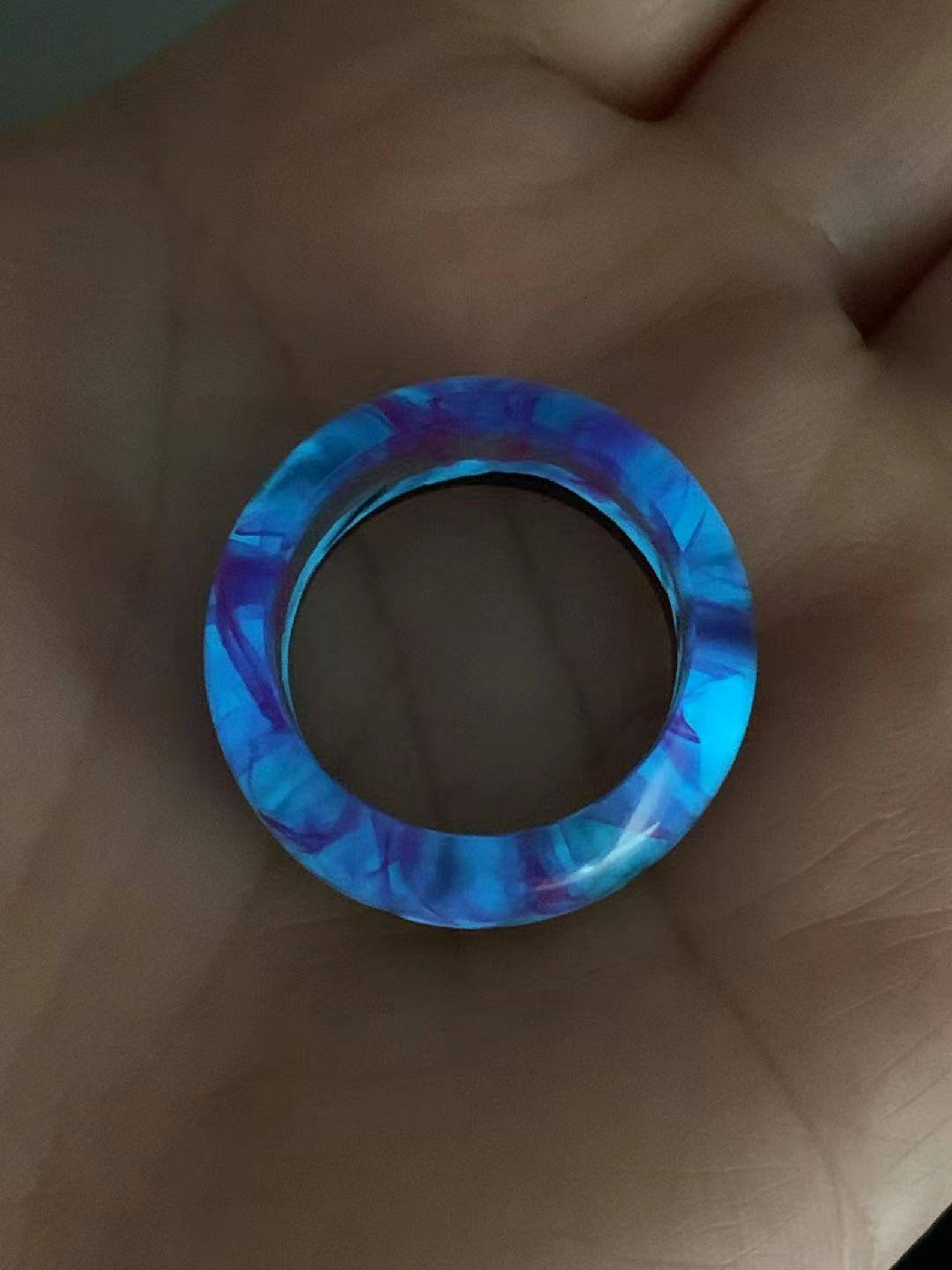Aurora Light Ring Blue Ring Ocean Ring Aurora Borealis - Etsy
