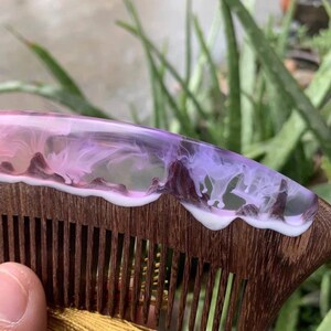 Resin Comb, Wood Comb, Handmade Comb, Epoxy Comb, Northern Light, Gift ...