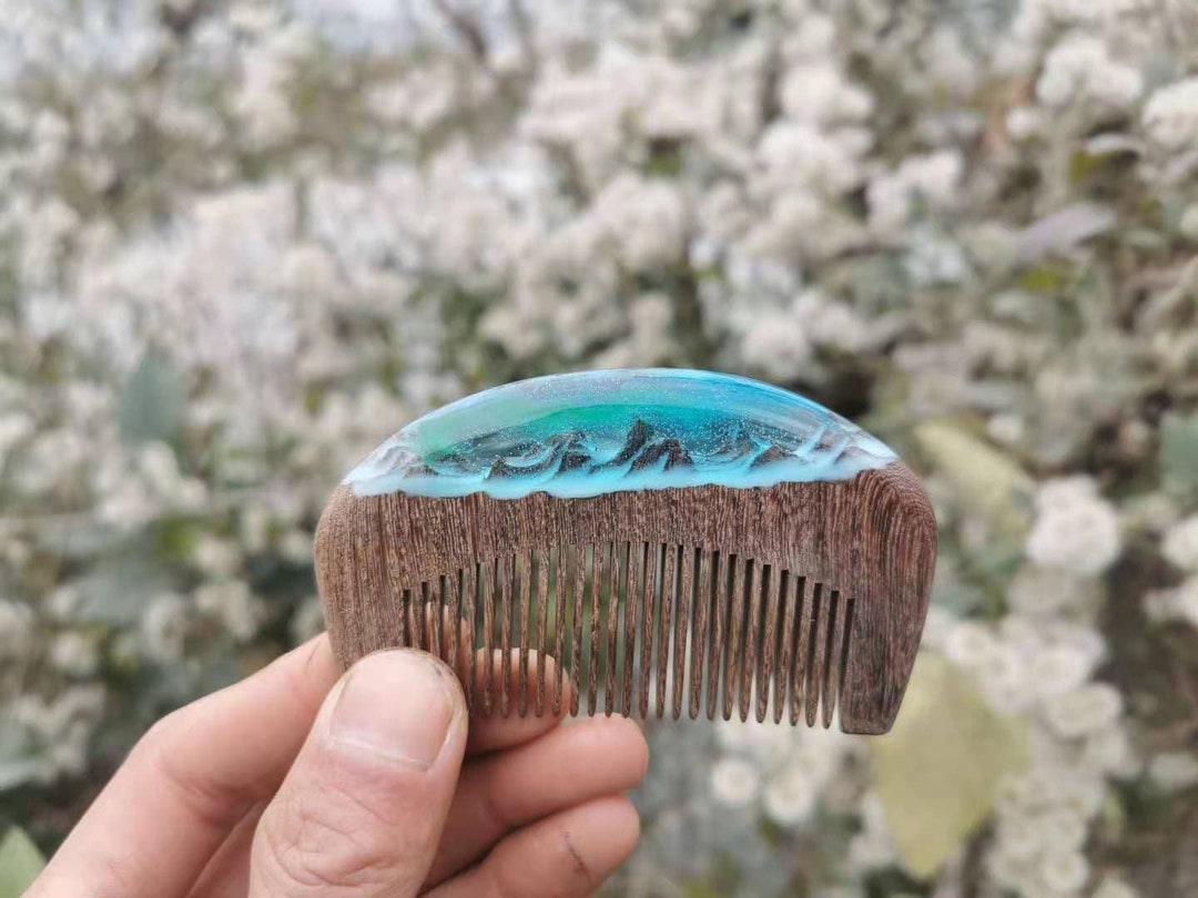 Resin Comb Wood Comb Handmade Comb Epoxy Comb Northern - Etsy