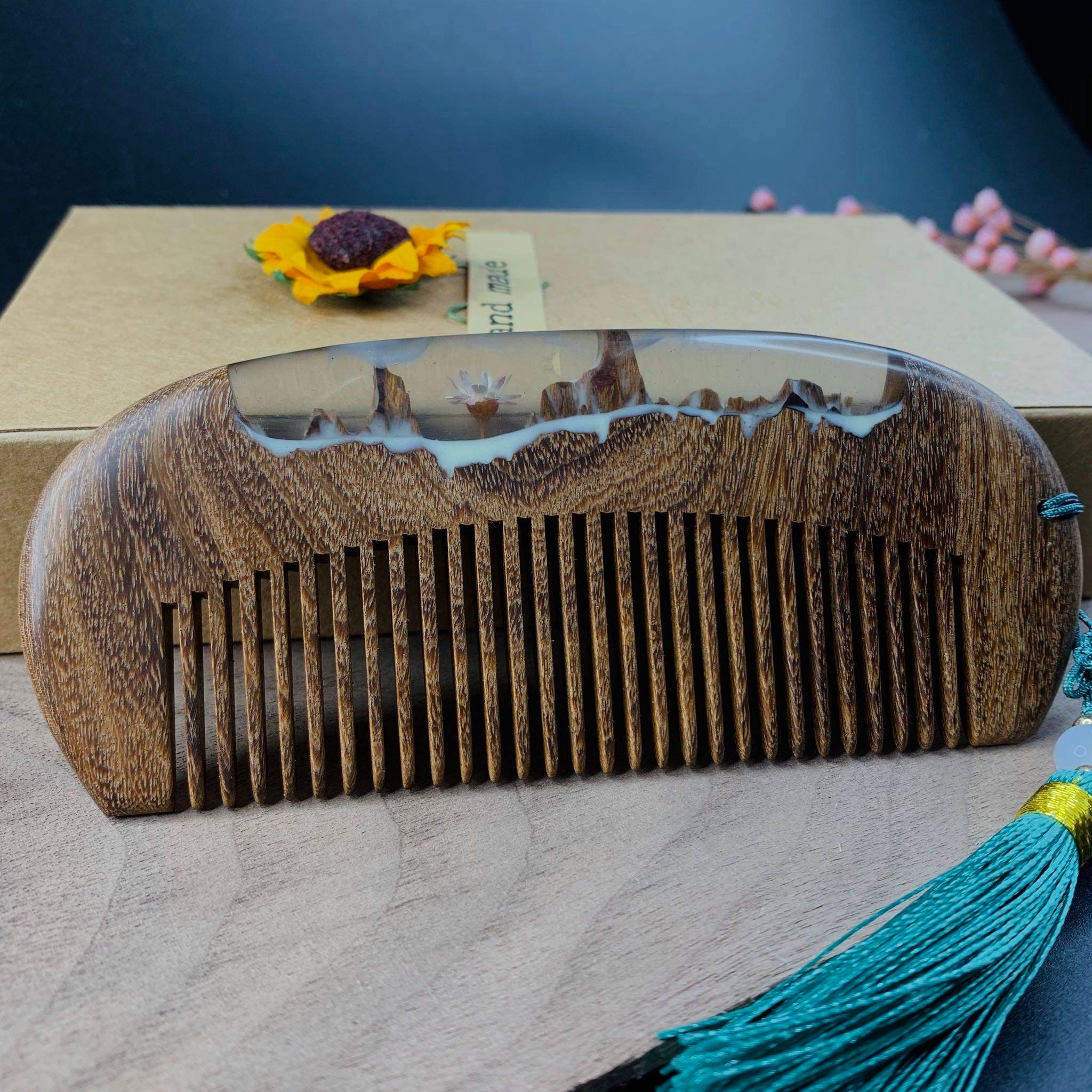 Resin Comb Wood Comb Handmade Comb Epoxy Comb Northern - Etsy