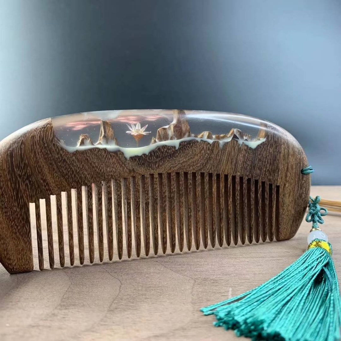 Resin Comb Wood Comb Handmade Comb Epoxy Comb Northern - Etsy