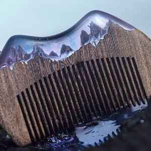 Resin Comb, Wood Comb, Handmade Comb, Epoxy Comb, Northern Light ...