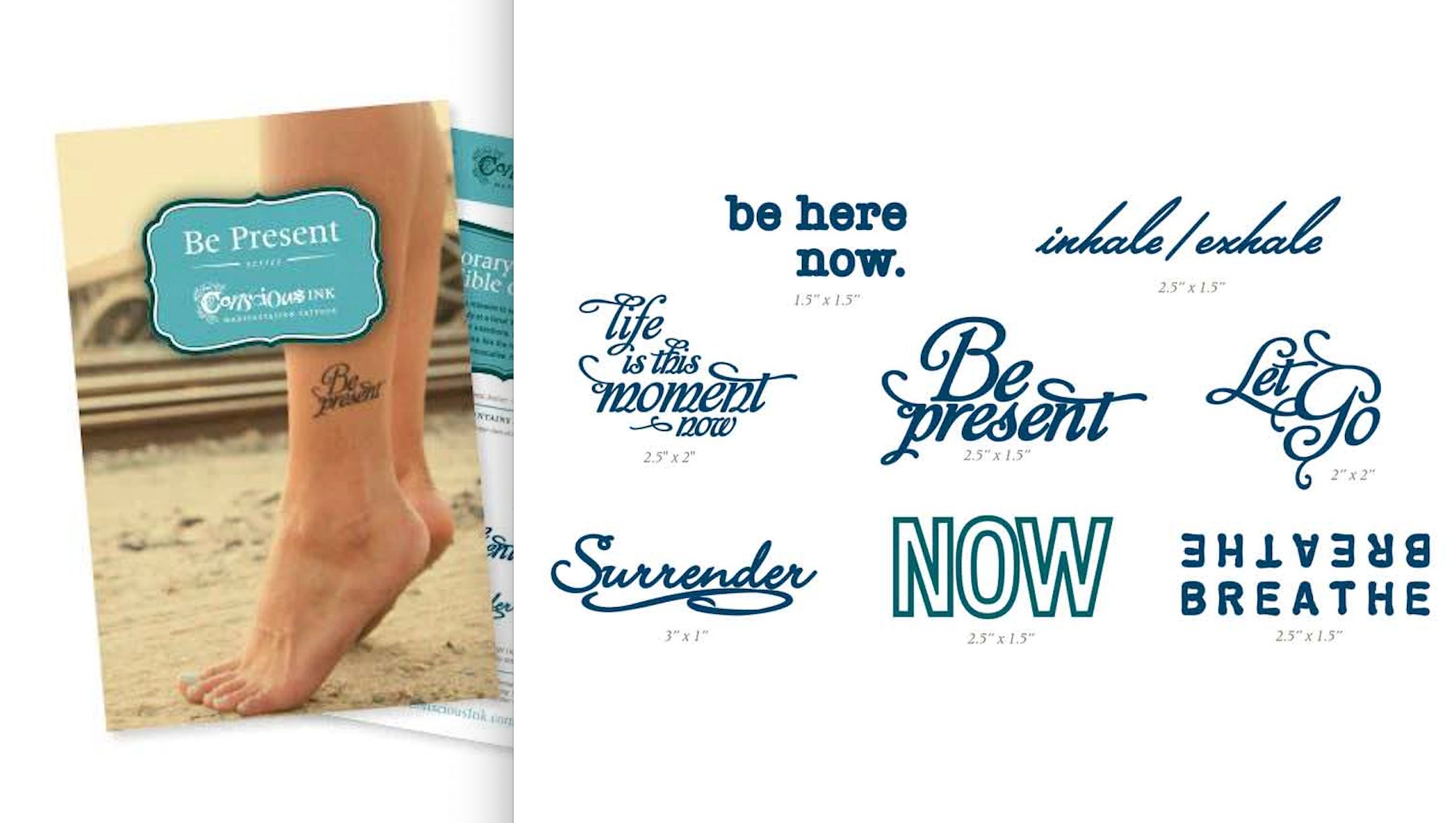 Conscious Ink Temporary Tattoos 8 Packs - Etsy