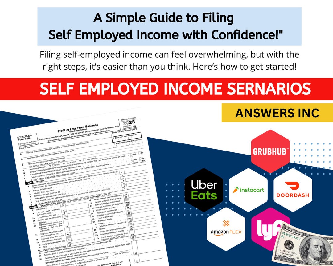 Self-employed Income Tax Guide: Schedule C, Side Gigs (digital Download ...