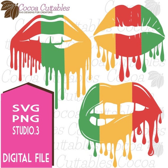 Dripping Lips SVG Bundle Lips SVGs Lips Cut File Cut File | Etsy