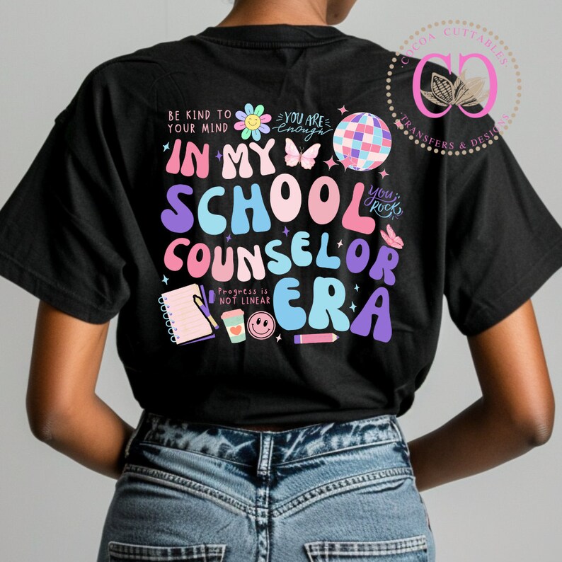 In My School Counselor Era Retro School Counselor School PNG Digital ...