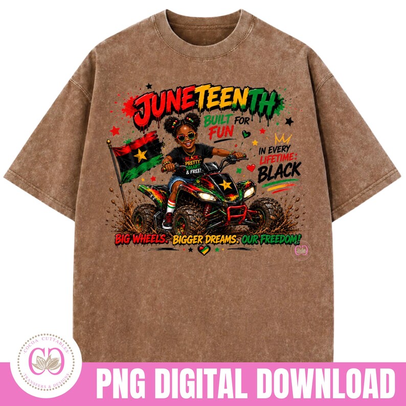 Juneteenth Girl PNG, Black History, Big Wheels Bigger Dreams (digital ...