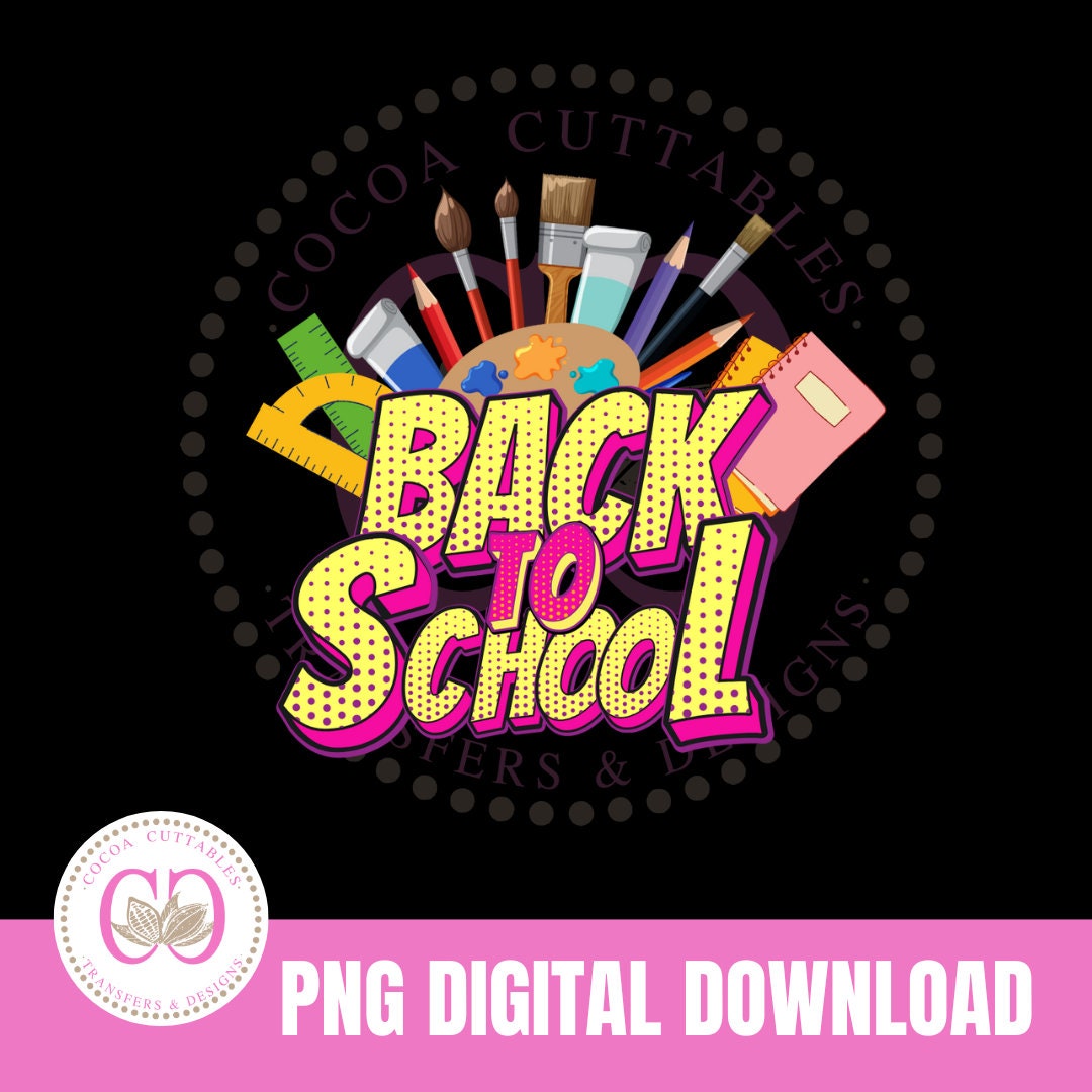 Back to School Art Designs Digital PNG File - Etsy