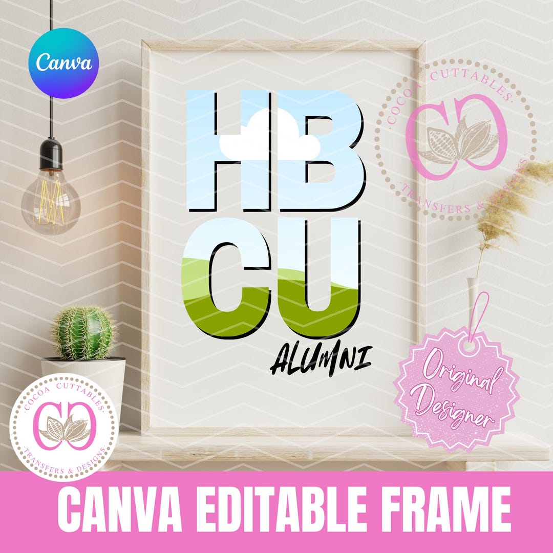 HBCU Alumni Frame Editable Canva Digital File | Customizable Frames ...