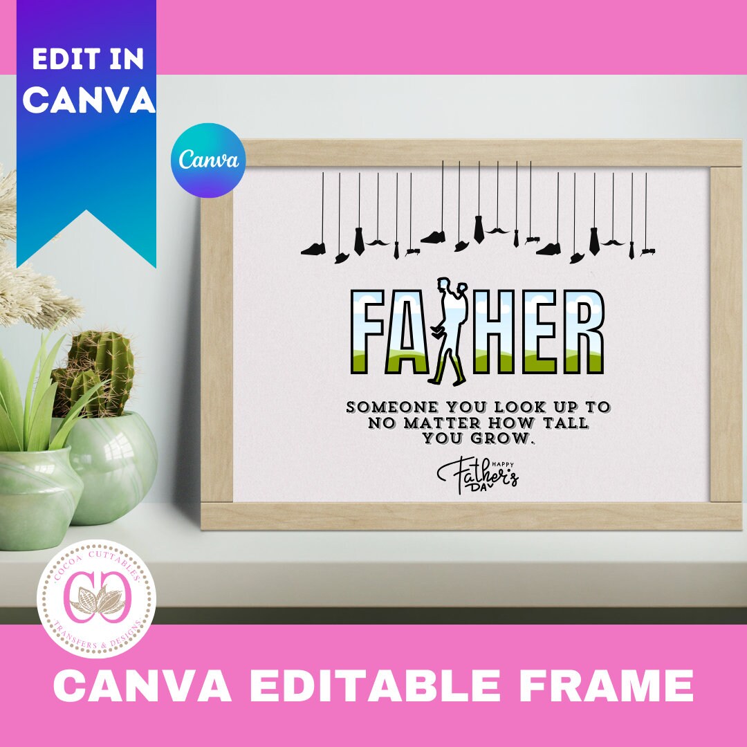 Custom Father’s Day Canva Template Png, Personalized Gift for Dad ...