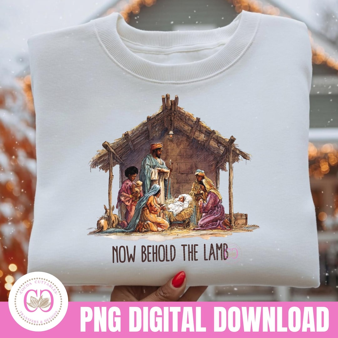 Nativity Scene Png, Now Behold the Lamb Png, Baby Jesus Png, Manger Png ...