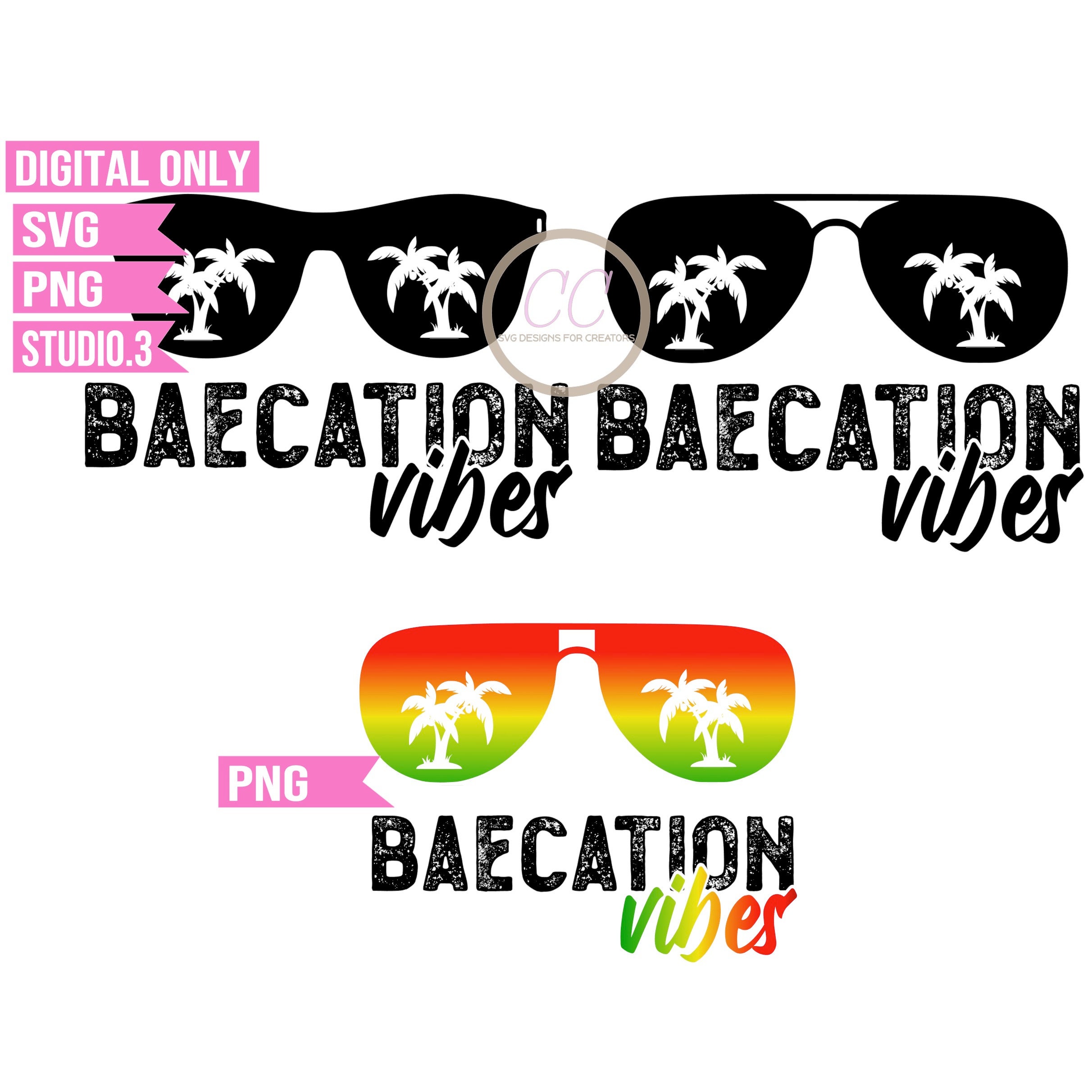 Baecation Vibes SVG PNG Studio.3 Bundle | Baecation SVG | Vacation ...