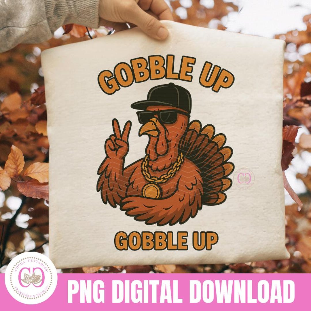 Gobble up Turkey Png, Thanksgiving Turkey Png, Cool Thanksgiving Turkey ...