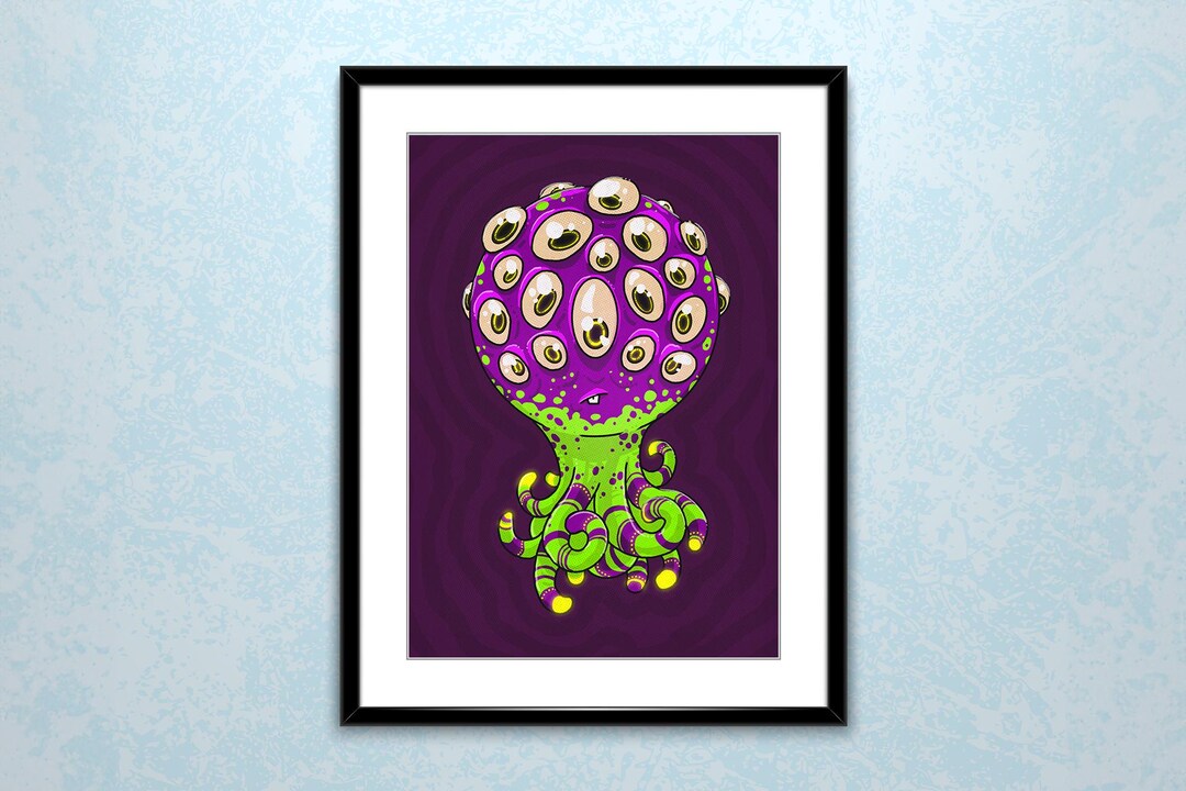 OCTO (dream Guardians) - Art Print, Toddler Kid Wall Art, Whimsical Art ...