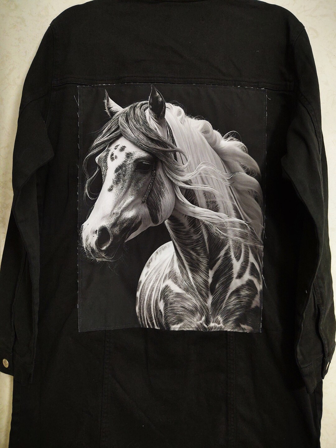 Jean Shirt, Jean Shirt Jacket With Back Patch, Denim Jacket, Tunic ...