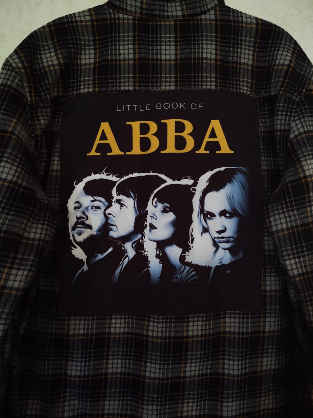 ABBA Flannel Shirt, Flannel Shirt With Back Patch, ABBA Shirt, Rock and ...