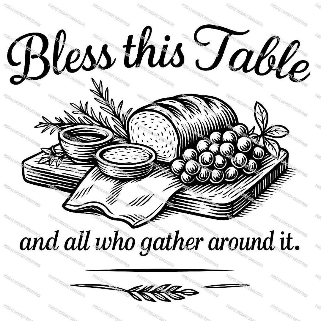 Bless This Table Charcuterie Board, Printable, Download, SVG PNG ...