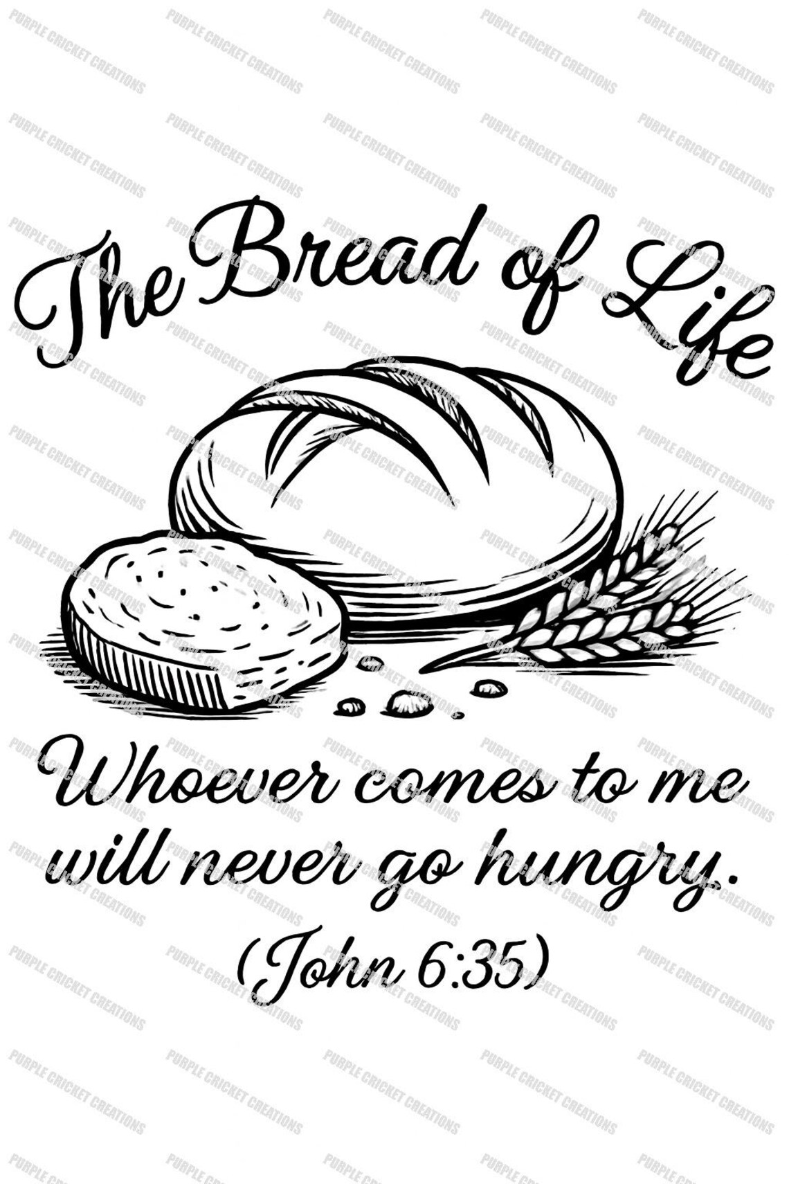 Verse, the Bread of Life, Charcuterie Board, Printable, Download, SVG ...