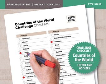 World Bucket List - Etsy