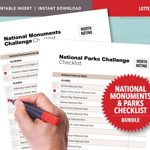 National Monument Bucket List - Etsy