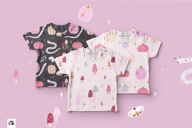 Pastel Halloween Seamless Pattern Halloween Digital Paper - Etsy