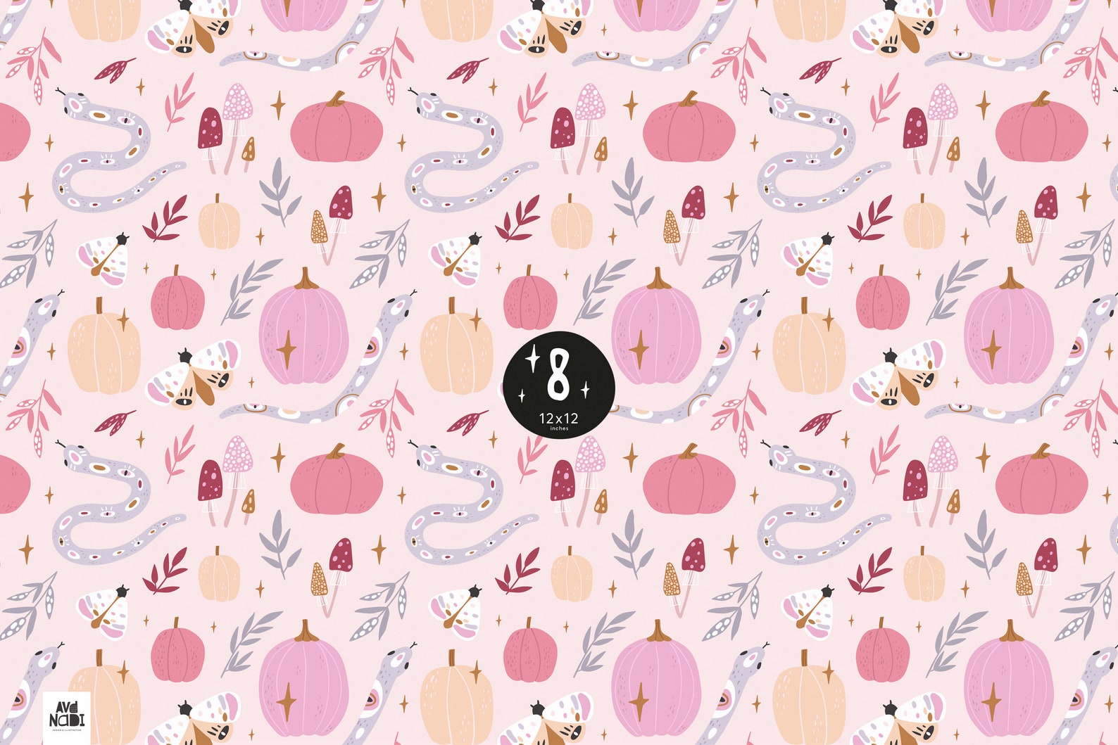 Pastel Halloween Seamless Pattern Halloween Digital Paper - Etsy