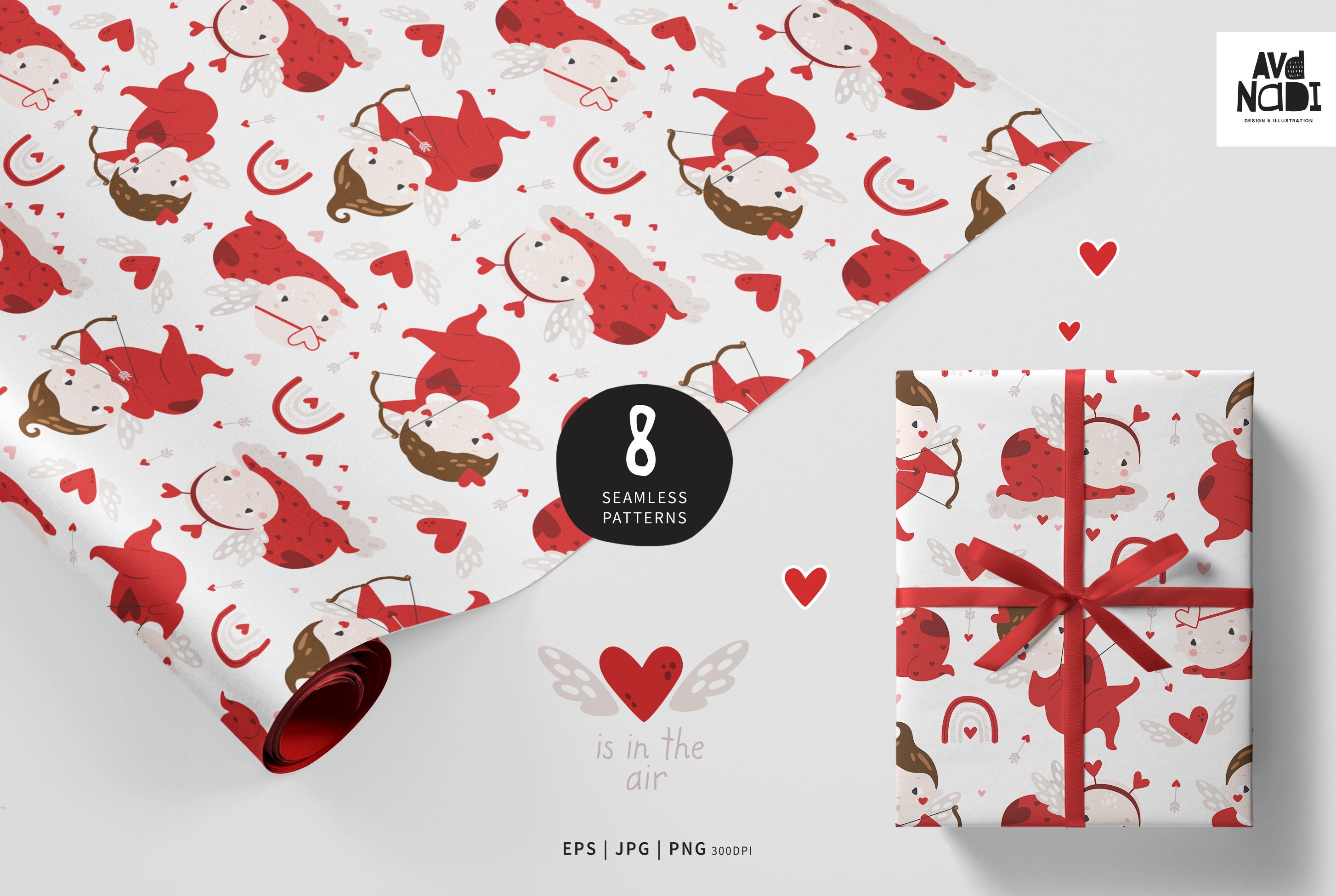 Love Seamless Pattern Baby Digital Paper Heart Background | Etsy