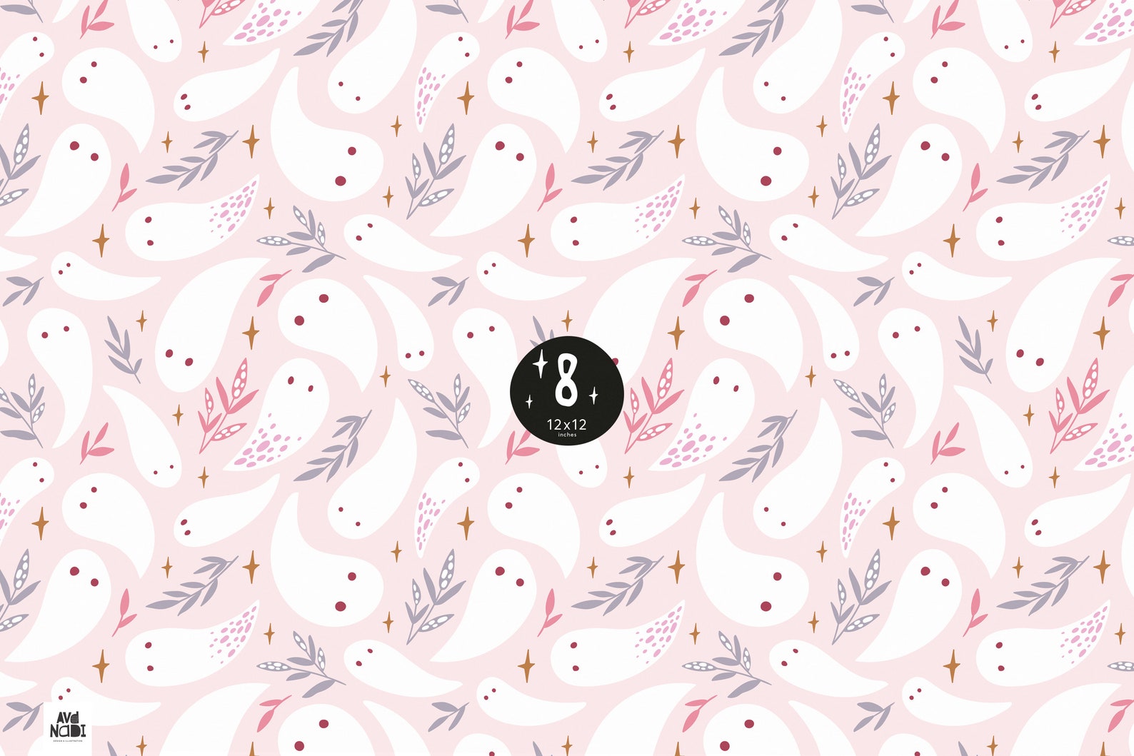 Pastel Halloween Seamless Pattern Halloween Digital Paper - Etsy