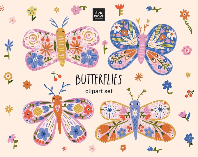 Butterfly Clipart, Butterfly Png, Butterfly Clip Art, Cute Spring ...