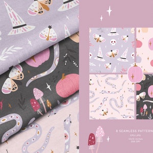 Pastel Halloween Seamless Pattern, Halloween Digital Paper Pack ...