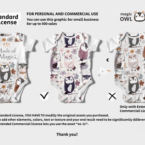 Magic Owl Digital Paper Pack, Owl Seamless Pattern, Floral Digital ...