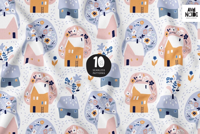 Animals in Flowers Digital Peper Pack Floral Seamless - Etsy