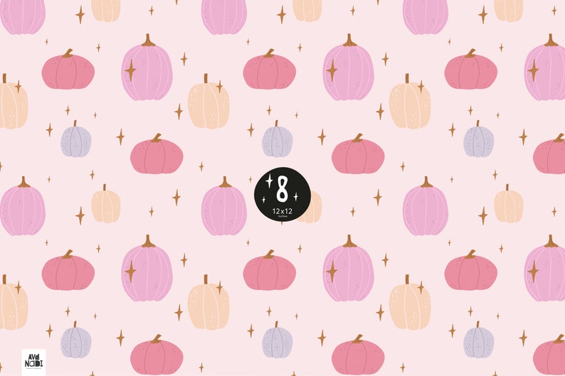 Pastel Halloween Seamless Pattern Halloween Digital Paper - Etsy