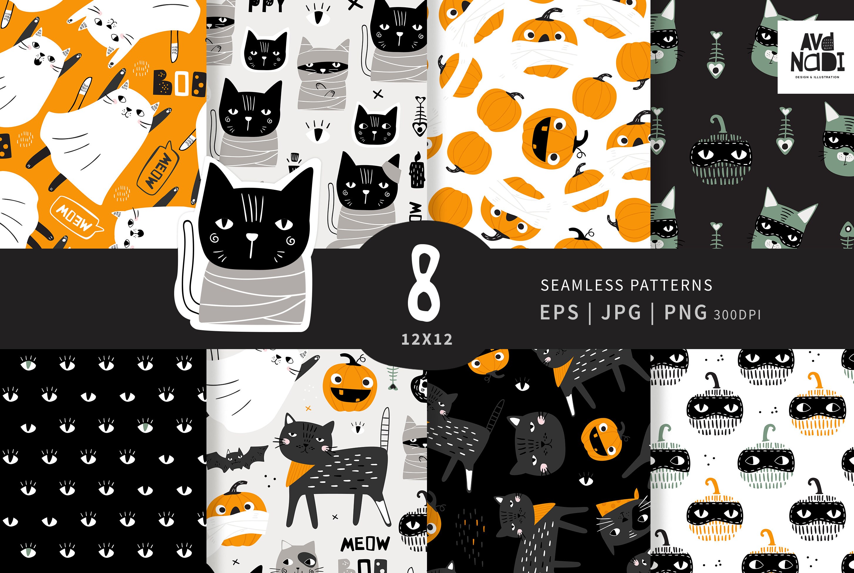 Happy Halloween Digital Paper Pack Halloween Seamless - Etsy