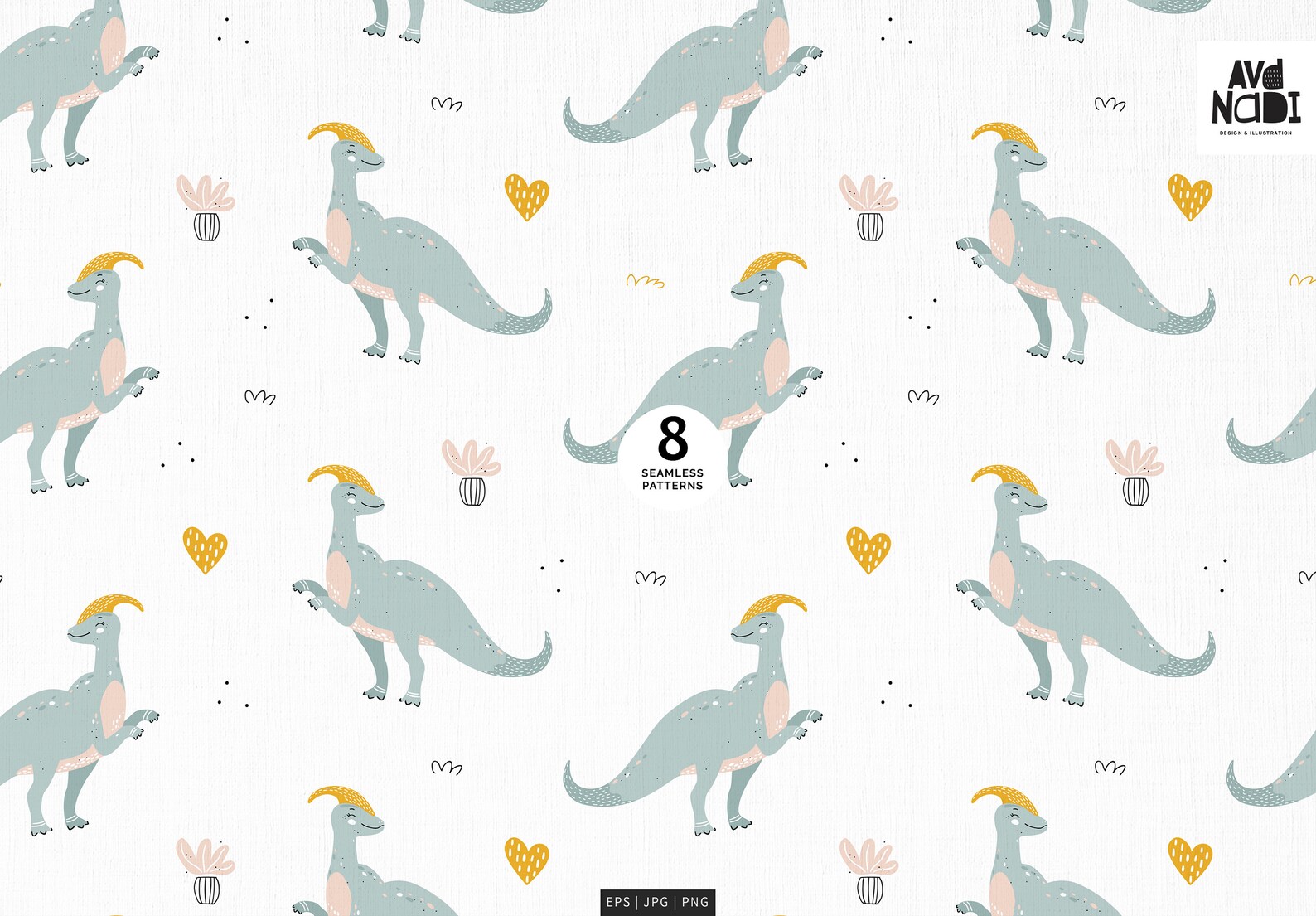Dinosaur digital paper pack Baby girl dinosaur seamless | Etsy