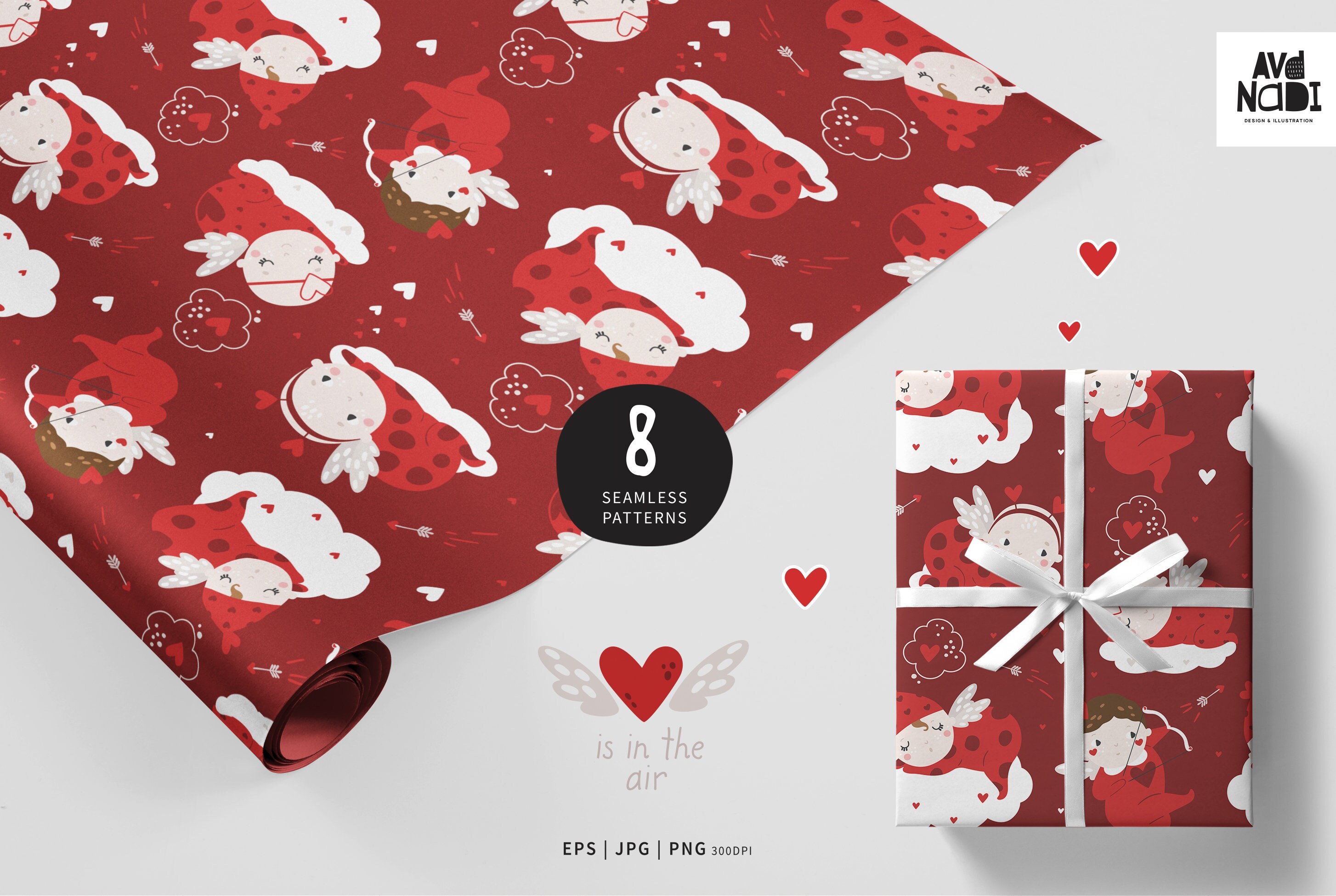 Love Seamless Pattern Baby Digital Paper Heart Background | Etsy