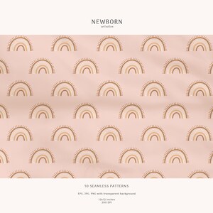 Newborn Digital Paper Pack, Baby Seamless Pattern, Floral Digital Paper ...