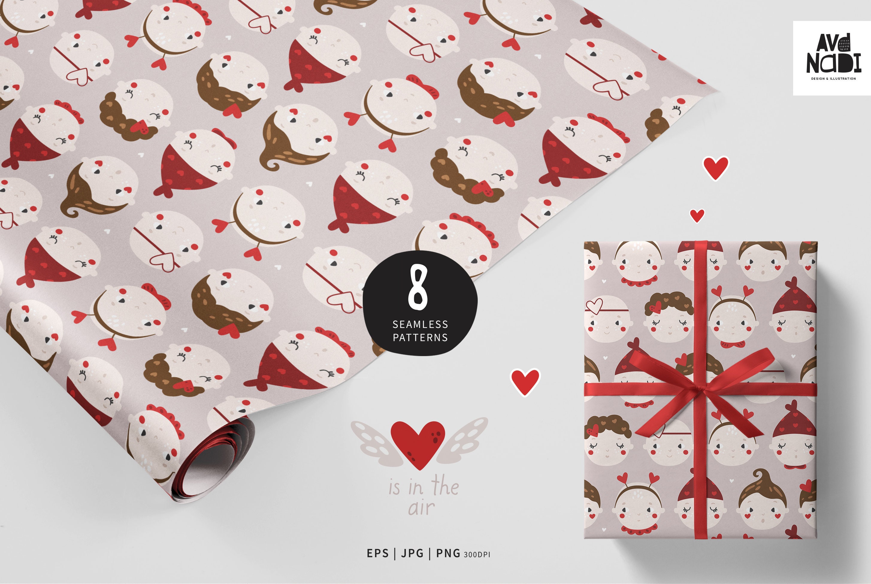 Love Seamless Pattern Baby Digital Paper Heart Background | Etsy