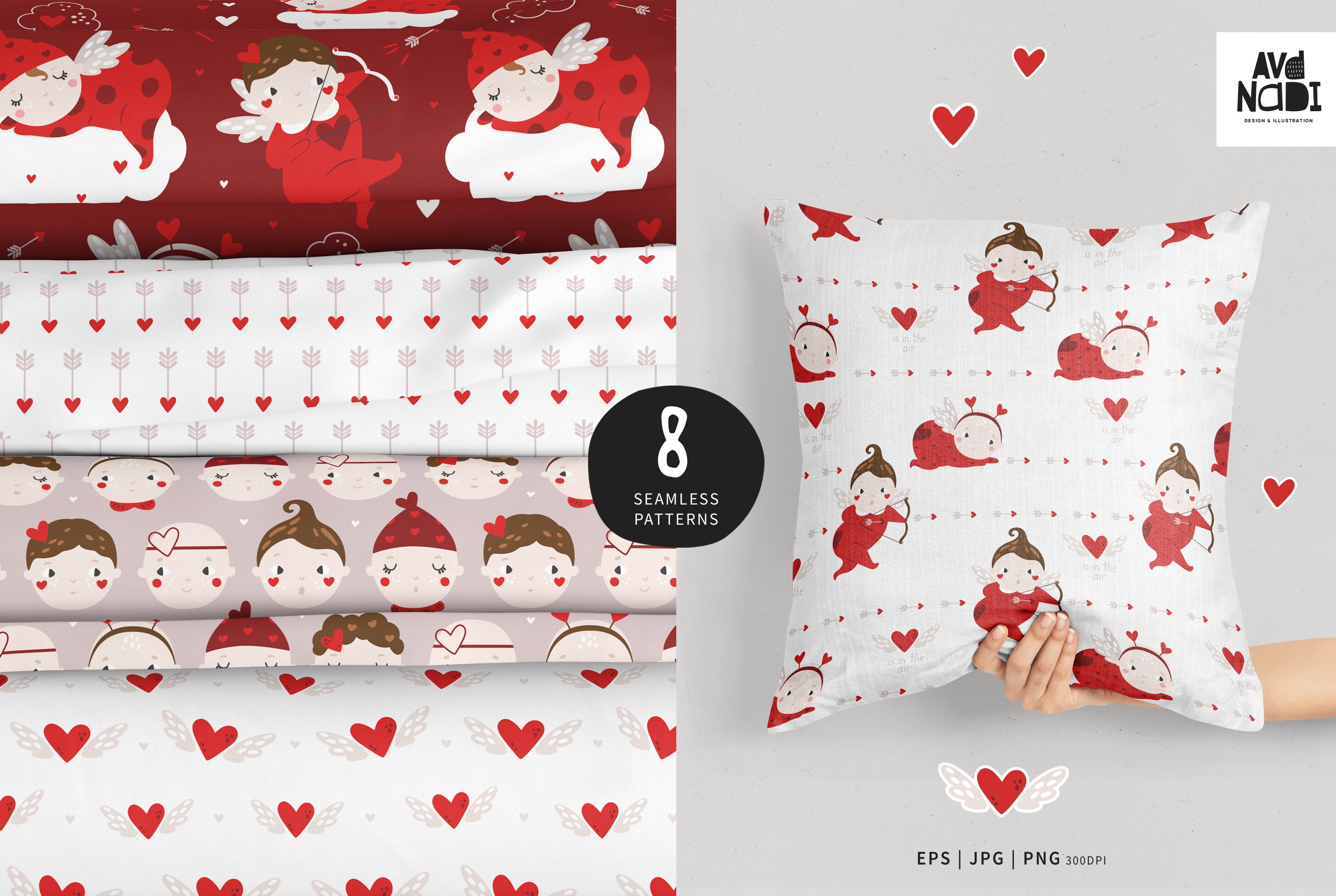 Love Seamless Pattern Baby Digital Paper Heart Background | Etsy