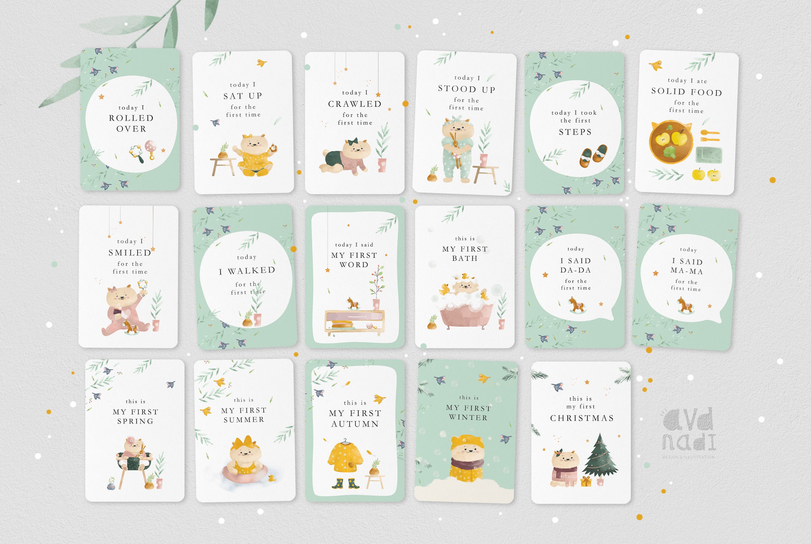 Printable Milestone Cards Baby Girl Milestone Cards Baby - Etsy